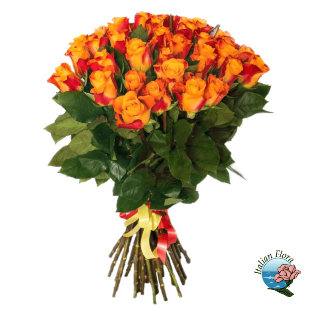 Bouquet of 15 orange roses - Italian Flora