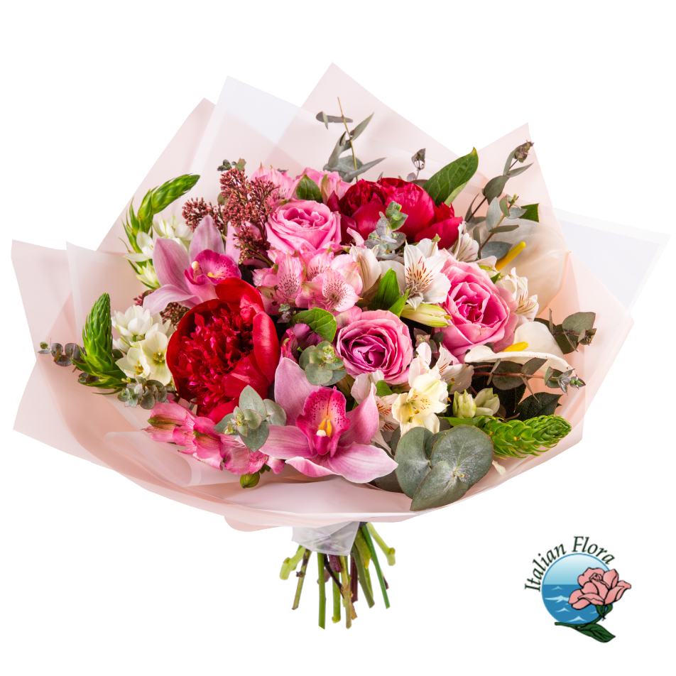 Red and pink bouquet - Italian Flora