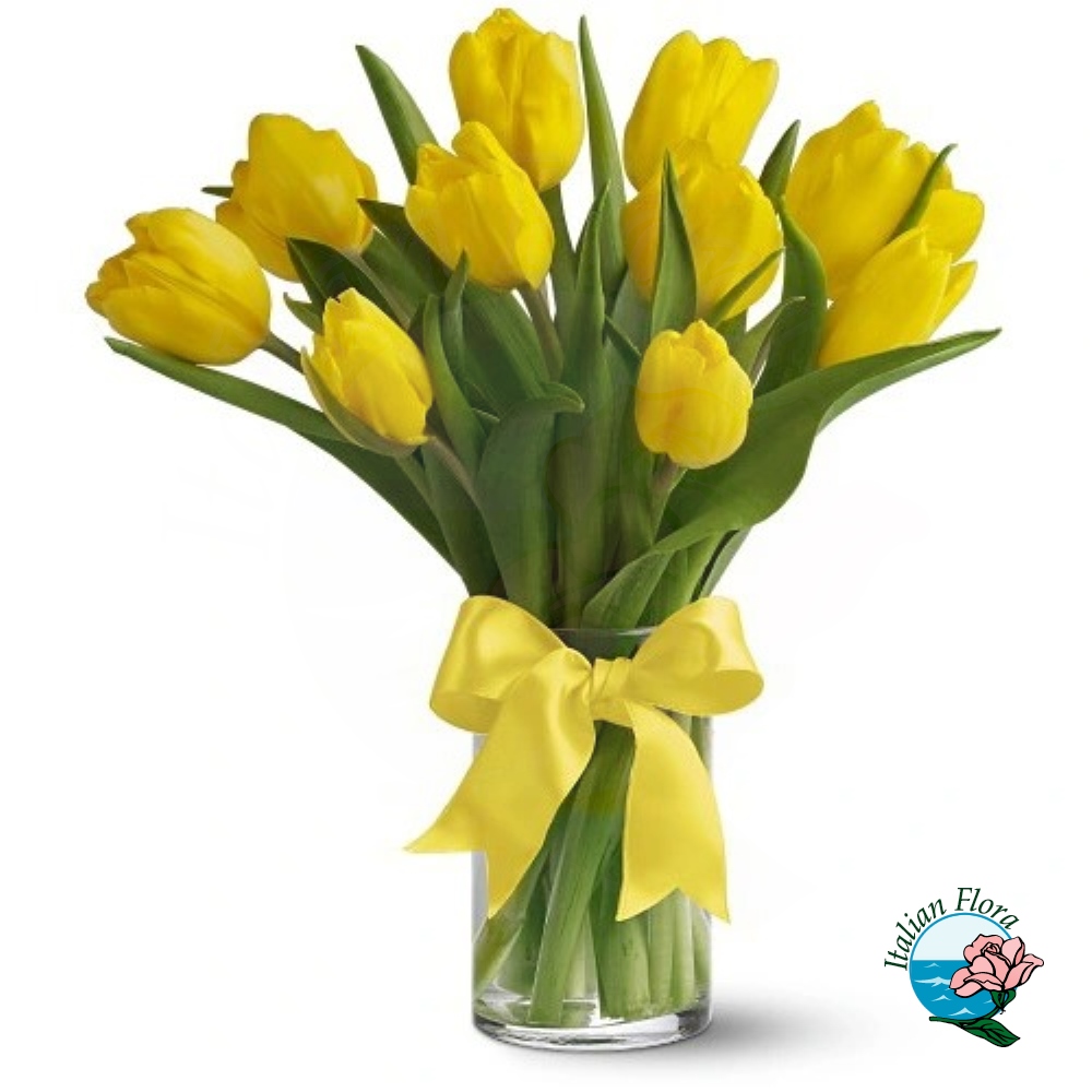 Bouquet of yellow tulips - free delivery - sameday delivery